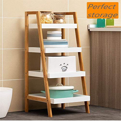 GELTDN 4 Shelf Bookcase, Multifunctional Ladder-Shaped Plant Flower Stand Rack Bookrack Storage Shelves, Perfect Storage, for Home Office Use