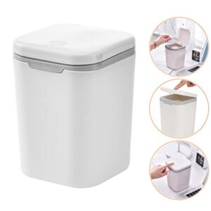 DOITOOL Office Decor Office Decor Office Decor 2Pcs White Garbage Can Mini Trash Can for Desktop Trash Bin Decorative Rubbish Bin Tabletop Garbage Can Lint Bin Lint Bin Lint Bin