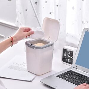 DOITOOL Office Decor Office Decor Office Decor 2Pcs White Garbage Can Mini Trash Can for Desktop Trash Bin Decorative Rubbish Bin Tabletop Garbage Can Lint Bin Lint Bin Lint Bin