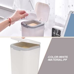 DOITOOL Office Decor Office Decor Office Decor 2Pcs White Garbage Can Mini Trash Can for Desktop Trash Bin Decorative Rubbish Bin Tabletop Garbage Can Lint Bin Lint Bin Lint Bin