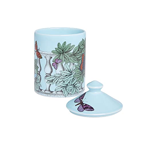 Fornasetti Women's Farfalle e Balaustra Candle, Giardino Segreto, Blue, Graphic, One Size