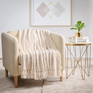 lumina lou knitted 50"x70" oversized throw for couch & bed - super soft & cozy chenille knit decorative blanket