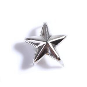 100pcs metal star shaped rivets for leather, spikes studs rivets studs for leather craft clothing bags belts, bag shoes clothes bracelet leather craft