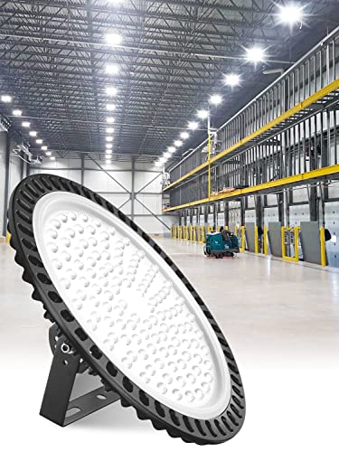 wowspeed LED High Bay Light,500W 50000LM UFO LED High Bay Light,6500K Daylight LED Shop Light, IP65 Waterproof LED Commercial Warehouse Area Light,LED Garage Light for Garage Gym Factory Warehouse