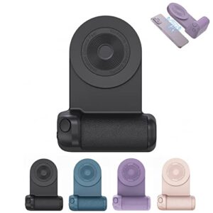 magnetic camera handle bluetooth bracket, 2023 new phone camera grip handle holder, smartphone selfie grip bluetooth stabilizer mount (rechargeable, black)