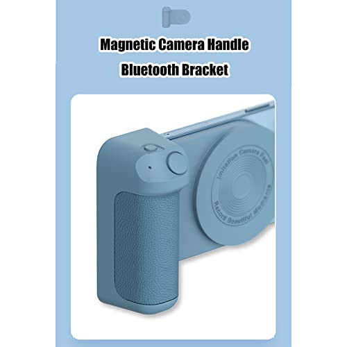 Magnetic Camera Handle Bluetooth Bracket, 2023 New Phone Camera Grip Handle Holder, Smartphone Selfie Grip Bluetooth Stabilizer Mount (Rechargeable, Black)