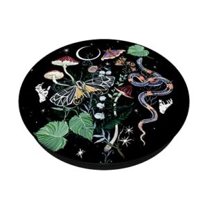 Aesthetic Snake Butterfly Mushroom Stars And Moon Flowers PopSockets Swappable PopGrip