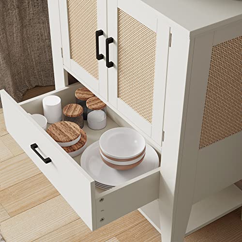 Amyove Buffet Storage Cabinet, Off White