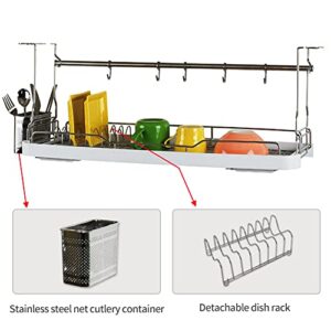 TULGIGS Attachable Dish Rack Dish Rack Wire Shelf Liner Dish Holer (800mm (31.5")) White