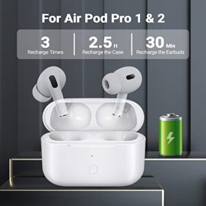 Wireless Charging Case Only Compatible for Air Pods Pro 1st & 2nd Generation, Charger Replacement Case with Bluetooth Pairing Sync Button