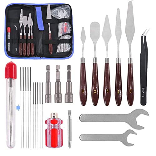 FEAMCE 3D Printing Tool Kits 3D Printer Tool Kits,Diverse 3D Print Cleaning Kit Storage Bag Suitable for 3D Print Removing, Cleaning, Finishing-Model Correction Kit-Master