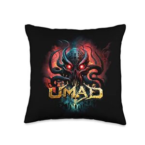 legendary publishing house umad clan official contractors vr esports, ciscotek throw pillow, 16x16, multicolor