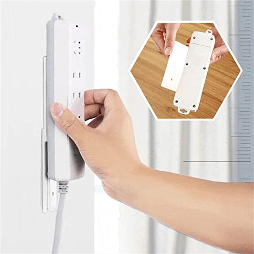 4/8/16Pcs New Double-Sided Sticker Self Adhesive Power Strip Holder, Retainer of Plugboard Double-Sided Sticker Punch-Free Plug-in Board Router Fixed Use for Home & Office (4 pcs)