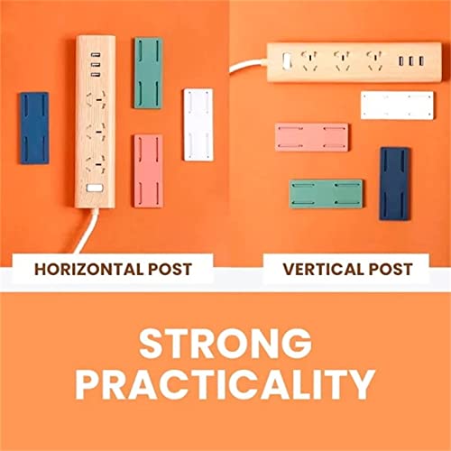 4/8/16Pcs New Double-Sided Sticker Self Adhesive Power Strip Holder, Retainer of Plugboard Double-Sided Sticker Punch-Free Plug-in Board Router Fixed Use for Home & Office (4 pcs)