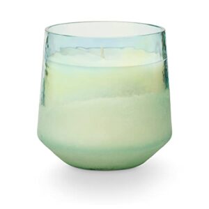 illume beautifully done baltic glass candle, fresh sea salt