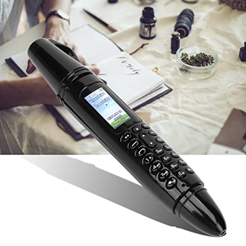 Jectse Pen Mini Cell Phone, AK007 Pen Mini Mobile Phon Rechargeable with 0.96 Inch Tiny Screen, Bluetooth Dialer, Support GSM Dual SIM Max 32G TF Card with Camera Flashlight Music Player