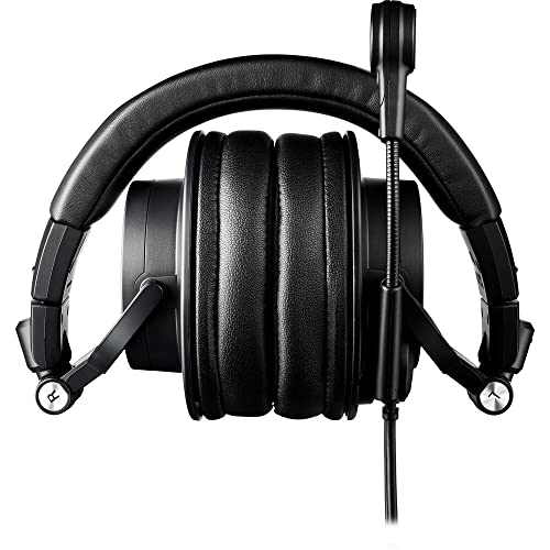 Audio-Technica ATH-M50xSTS-USB StreamSet Headset with USB Connector with Headphone Stand & Goby Labs Headphone Cleaner w/Cloth