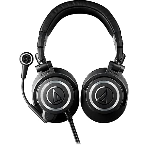 Audio-Technica ATH-M50xSTS-USB StreamSet Headset with USB Connector with Headphone Stand & Goby Labs Headphone Cleaner w/Cloth