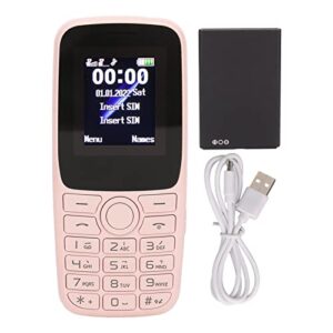 Naroote Senior Cell Phone, Unlocked Cellphone 2G GSM 2.4in Screen for Travel (Pink)