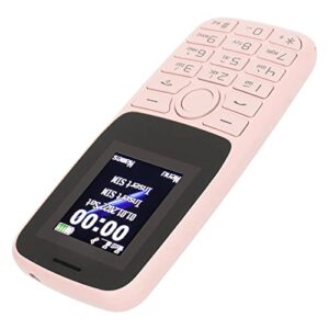 Naroote Senior Cell Phone, Unlocked Cellphone 2G GSM 2.4in Screen for Travel (Pink)