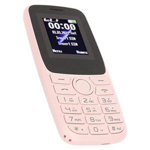 Naroote Senior Cell Phone, Unlocked Cellphone 2G GSM 2.4in Screen for Travel (Pink)