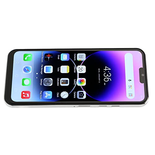 Cell Phone, 6.53 Inch Full Screen Mobile Phone 100‑240V Dual SIM Dual Standby RAM 8GB ROM 64GB for Android 12 for Study (US Plug)