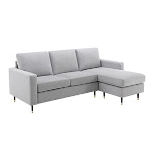 Morden Fort Couch Oversized, Sectional Sofa No-Sagging Comfy, Couches for Living Room Dust-Proof, Sectional Couch L-Shaped Reversible, Sofas & Couches with Chaise, Modular Sectional Sofa Couch L Grey