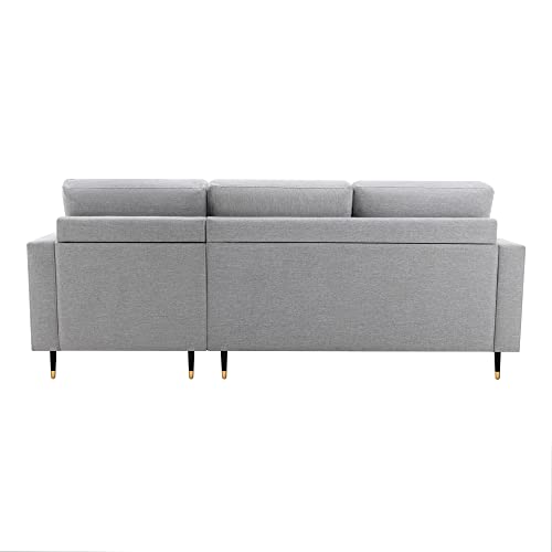 Morden Fort Couch Oversized, Sectional Sofa No-Sagging Comfy, Couches for Living Room Dust-Proof, Sectional Couch L-Shaped Reversible, Sofas & Couches with Chaise, Modular Sectional Sofa Couch L Grey