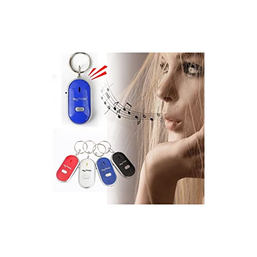 Ioeufe Portable Key Finder Locator Led Torch Keychain Sound Locator Whistle Control Car Zircon Stud Finder with Key Rings