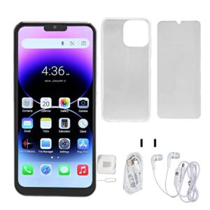 Cell Phone, 6000mAh High Capacity Battery Mobile Phone 100‑240V Face Recognition 6.53 Inch Full Screen for Work (US Plug)