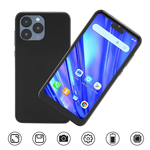 Unlocked Smartphone, Smartphone Dual Core Sensor 6.1 Inch HD Screen for Android 11 to Call (US Plug)