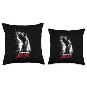 NBC Universal Cocaine Bear Movie Logo Throw Pillow, 18x18, Multicolor