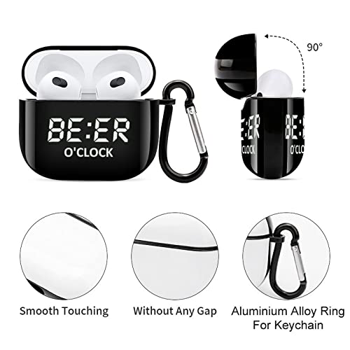 Love Beer O'Clock Case Cover Portable PC Shell Headphone Case with Keychain Compatible with AirPods 3