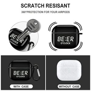 Love Beer O'Clock Case Cover Portable PC Shell Headphone Case with Keychain Compatible with AirPods 3