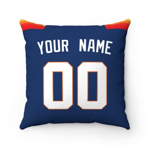 INAOO Throw Pillow Custom Any Name Number Personalized Gifts for Houston