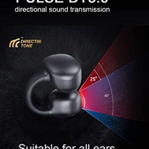 Micool Wireless Ear-Clip Headphones Bone Conduction Bluetooth 5.3, Open Ear Sport Clip on Earring Earbuds, Waterproof and Mini Earphones, HiFi Sound and Long Battery Life