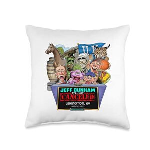 jeff dunham lexington, ky (2023) throw pillow, 16x16, multicolor