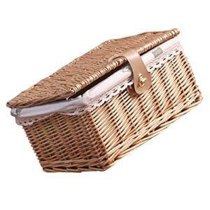 zerodeko magazine organizer wicker laundry hamper decoration storage containers cosmetics organizer storage bins with lids makeup toys woven storage organizer to weave willow water hyacinth