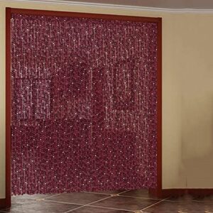 LEOSXA Wood Bamboo Beaded Curtain,Bamboo Beaded Curtain for Doorway,Partition Door Fly Beads Curtain,Wall Hanging Room Divider,Curtains Privacy Screen,for Home Doorways,Custom (120 Strand