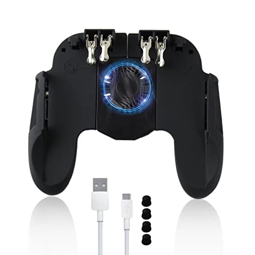 Six Finger Moible Controller Gamepad Free Fire L1 R1 Triggers PUGB Mobile Game Pad Grip Joystick For IPhone Android Phone