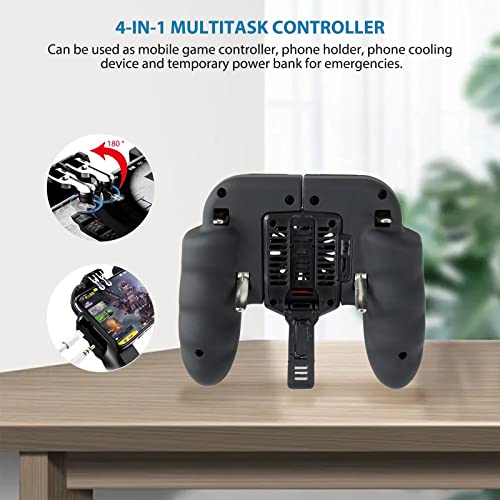 Six Finger Moible Controller Gamepad Free Fire L1 R1 Triggers PUGB Mobile Game Pad Grip Joystick For IPhone Android Phone