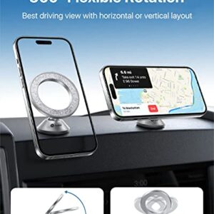 andobil Bling Magnetic Phone Grip & Magnetic Car Mount Compatible with MagSafe iPhone 14 Pro Max 13 12 and All