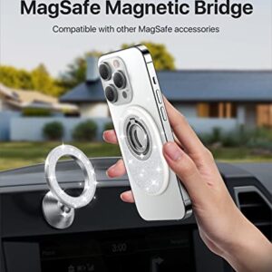 andobil Bling Magnetic Phone Grip & Magnetic Car Mount Compatible with MagSafe iPhone 14 Pro Max 13 12 and All