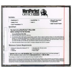 wordperfect office 2000 standard