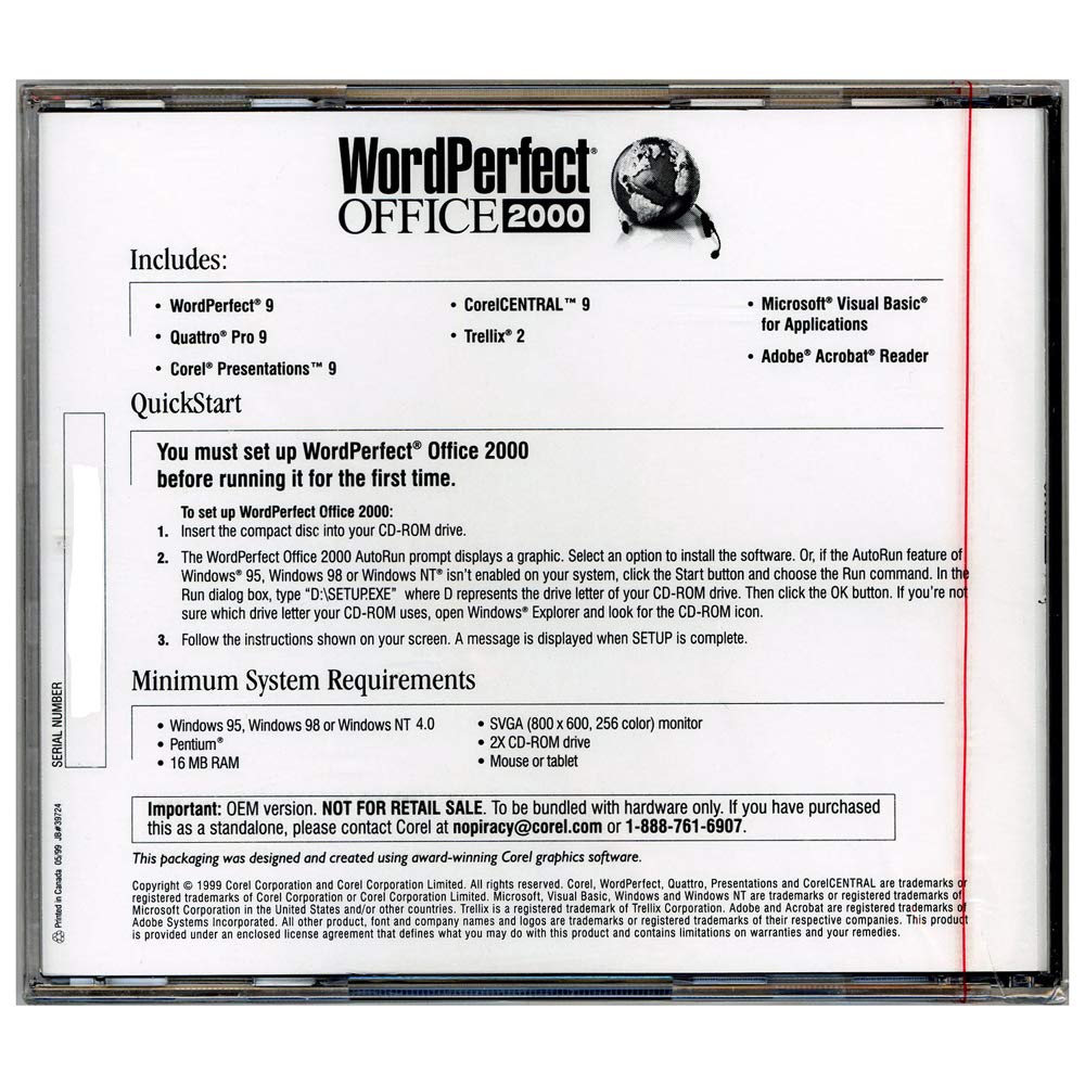 WordPerfect Office 2000 Standard