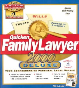 quicken family lawyer 2000 deluxe