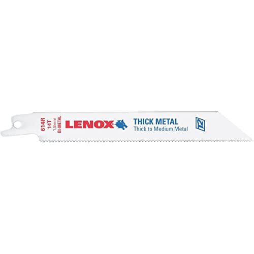 Lenox Tools - 20566618R LENOX Tools Metal Cutting Reciprocating Saw Blade with Power Blast Technology, Bi-Metal, 6-inch, 18 TPI, 5/PK