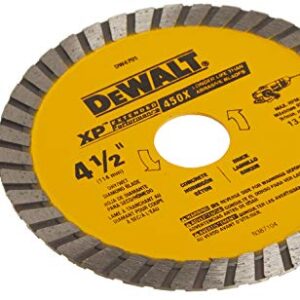 DEWALT Diamond Blade, Dry or Wet Cutting, Continuous Rim, 7/8-Inch Arbor, 4-1/2-Inch (DW4701)