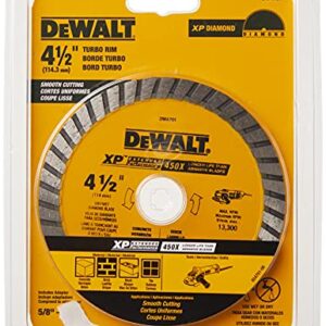 DEWALT Diamond Blade, Dry or Wet Cutting, Continuous Rim, 7/8-Inch Arbor, 4-1/2-Inch (DW4701)