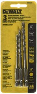 dewalt masonry drill bit set, rotary, 3-piece (dw2571)